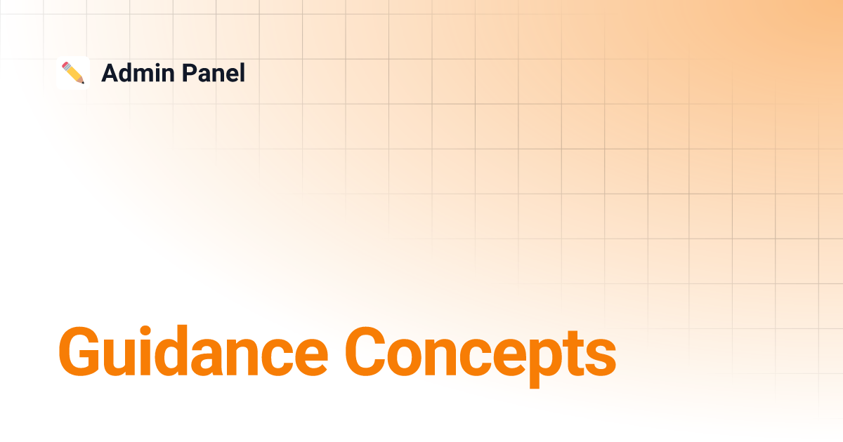 Guidance Concepts Admin Panel 