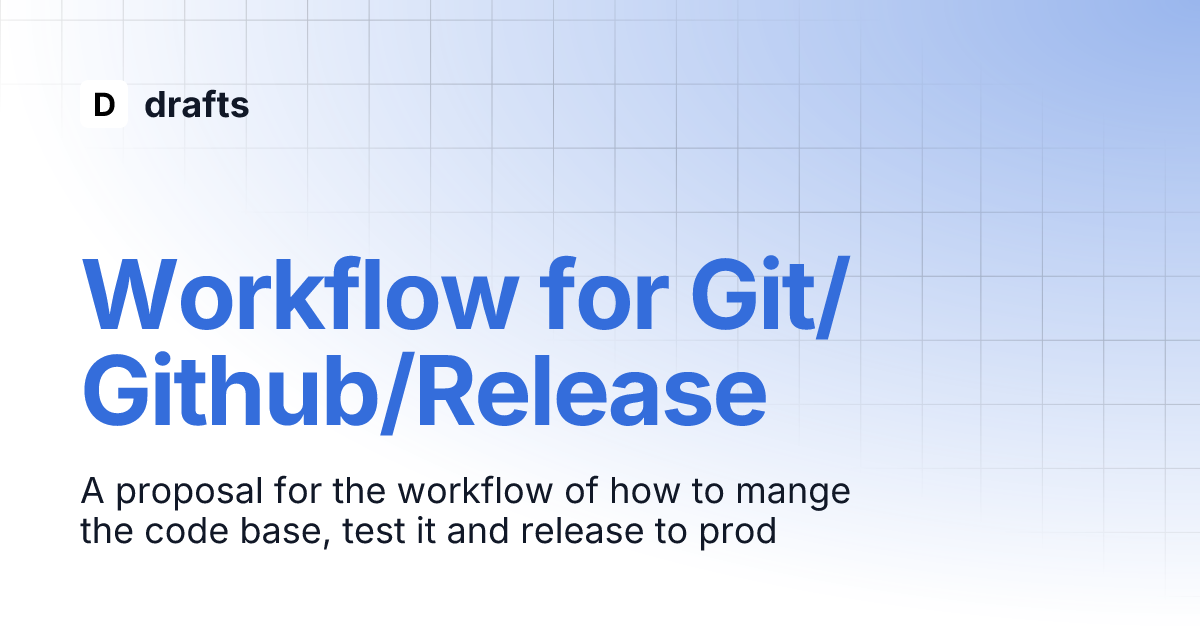 Workflow For Gitgithubrelease Drafts 6655