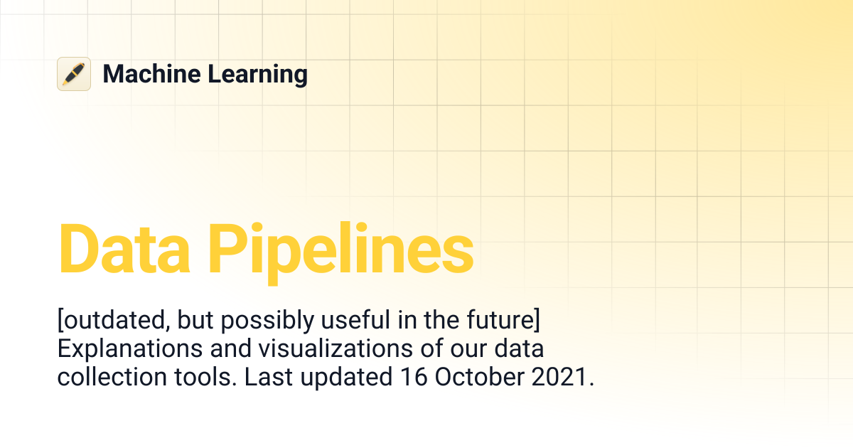Data Pipelines Machine Learning