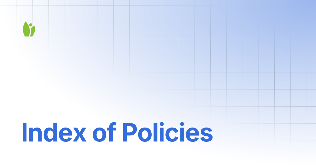 Index of Policies | Overview